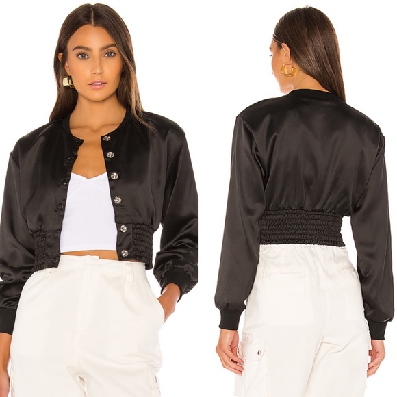 superdown | Jackets & Coats | Nwt Superdown Elisabeth Bomber Top In Black | Poshmark